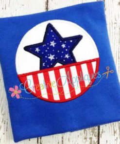 Star in Split Circle Applique - Creative Appliques