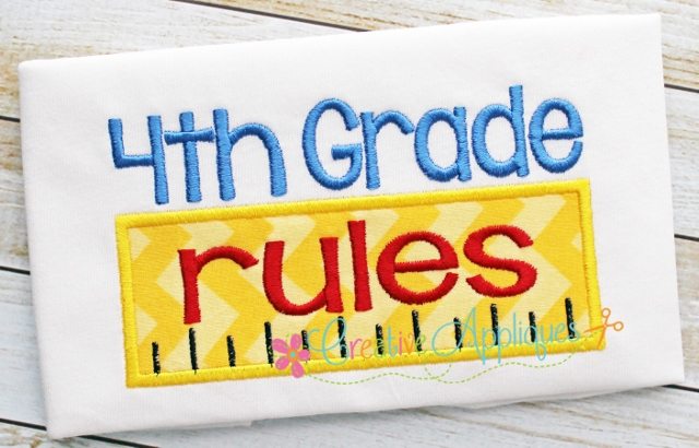 4th Fourth Grade Rules Applique Creative Appliques 4th-fourth-grade-rules-applique-creative-appliques