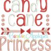 Candy Cane Princess Embroidery - Creative Appliques