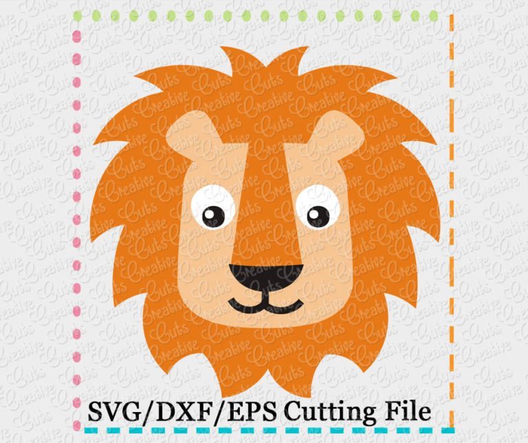 Lion Cutting File SVG DXF EPS - Creative Appliques