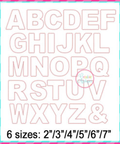 Lace Stitch Block Alphabet Applique Design - Creative Appliques